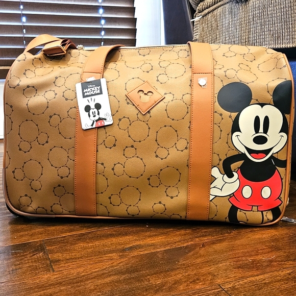 Disney | Accessories | Bioworld Disney Mickey Mouse Rolling Duffle Bag ...